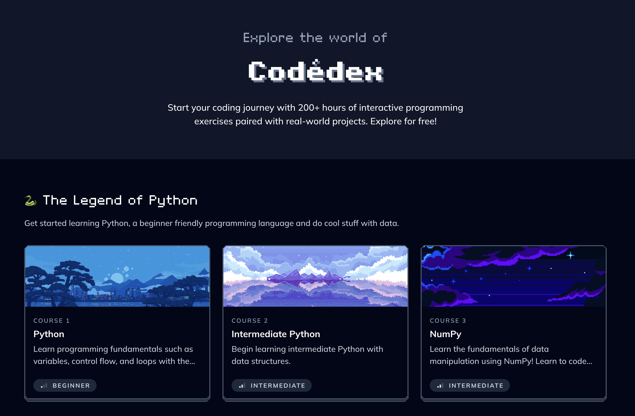 Codédex | Course Catalog